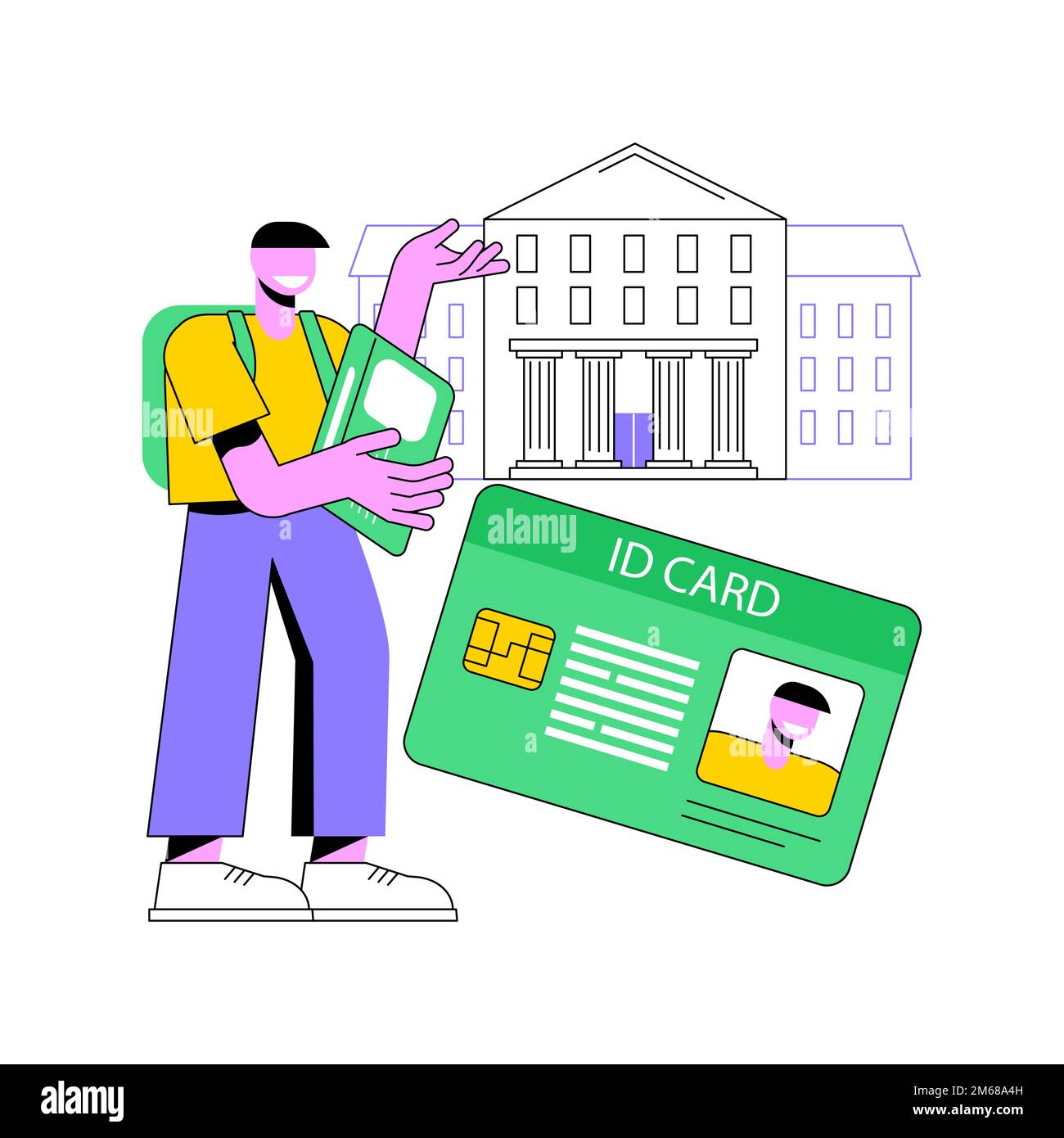 Smartcards for schools abstract concept vector illustration. Student profile, school attendance ...