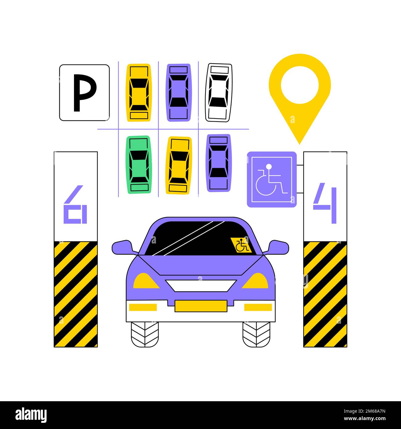 Perpendicular parking hi-res stock photography and images - Alamy
