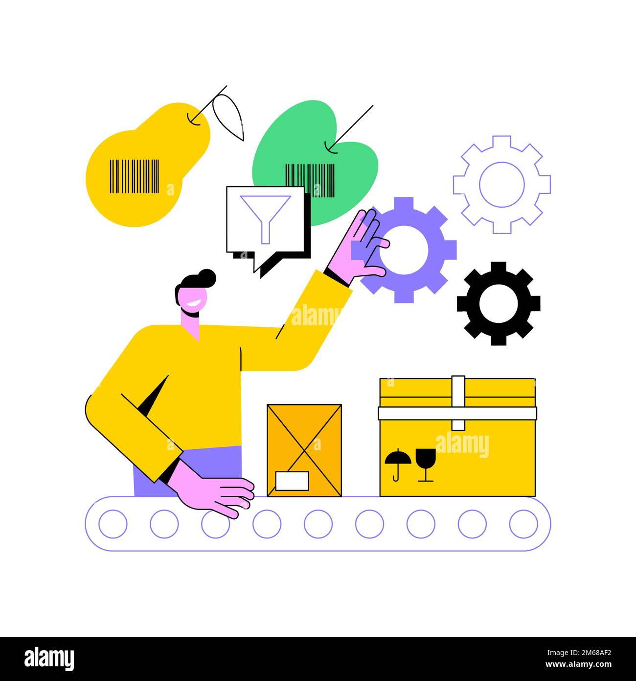 Sortation systems abstract concept vector illustration. Product ...