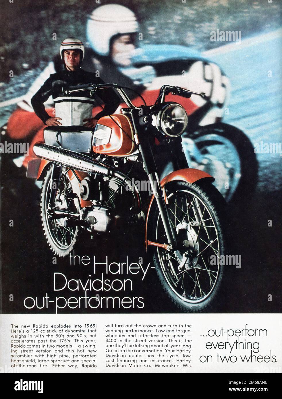 1969 Harley Davidson Rapido Motorcycle Advertising Hot Rod Magazine ...
