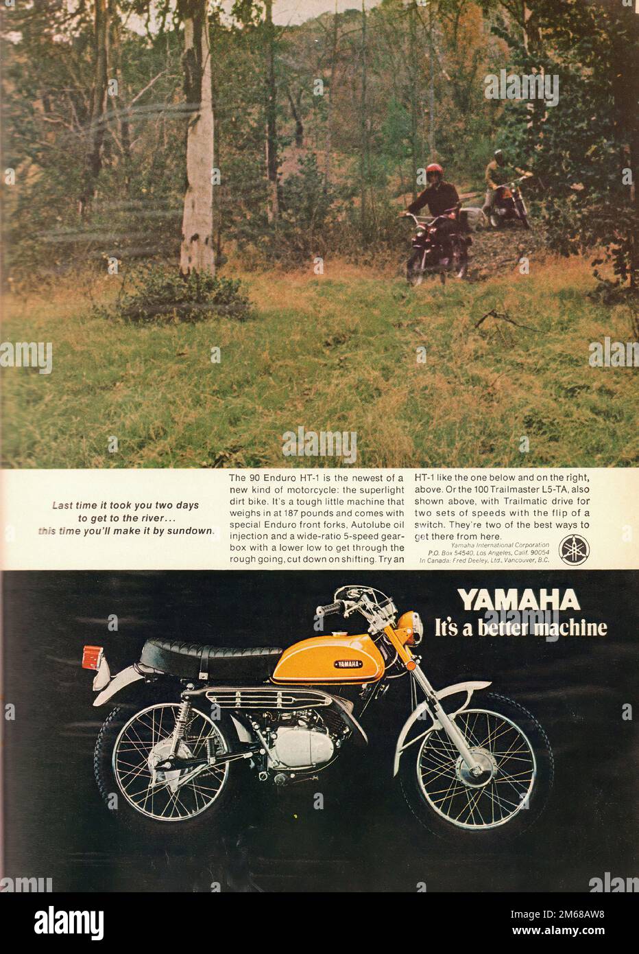 1970 Yamaha 90 Enduro HT-1 Vintage Advertising - Playboy April 1970 ...