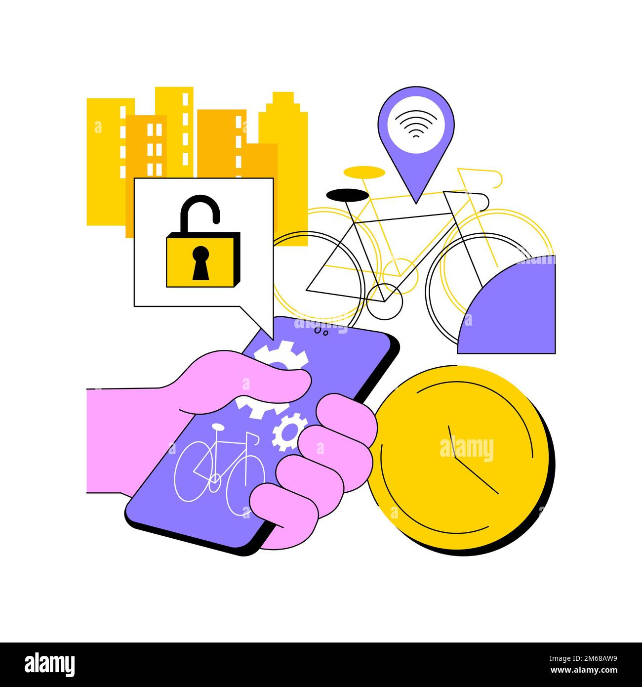 Bike sharing scheme Stock Vector Images - Alamy