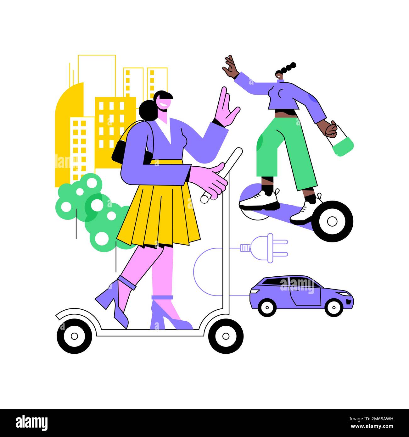 Personal electric transport abstract concept vector illustration ...