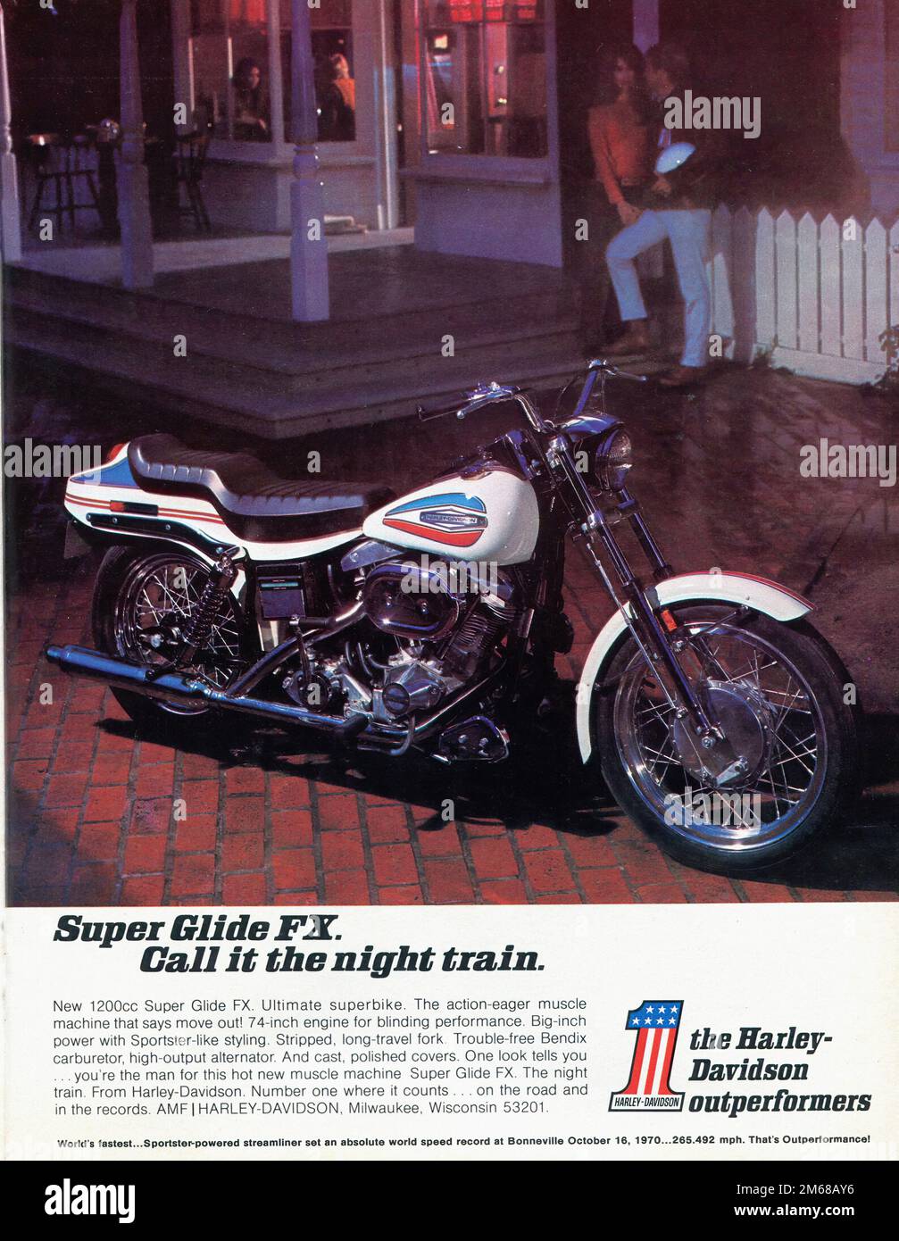 1971 Harley Davidson Super Glide FX Advertising Hot Rod Magazine ...
