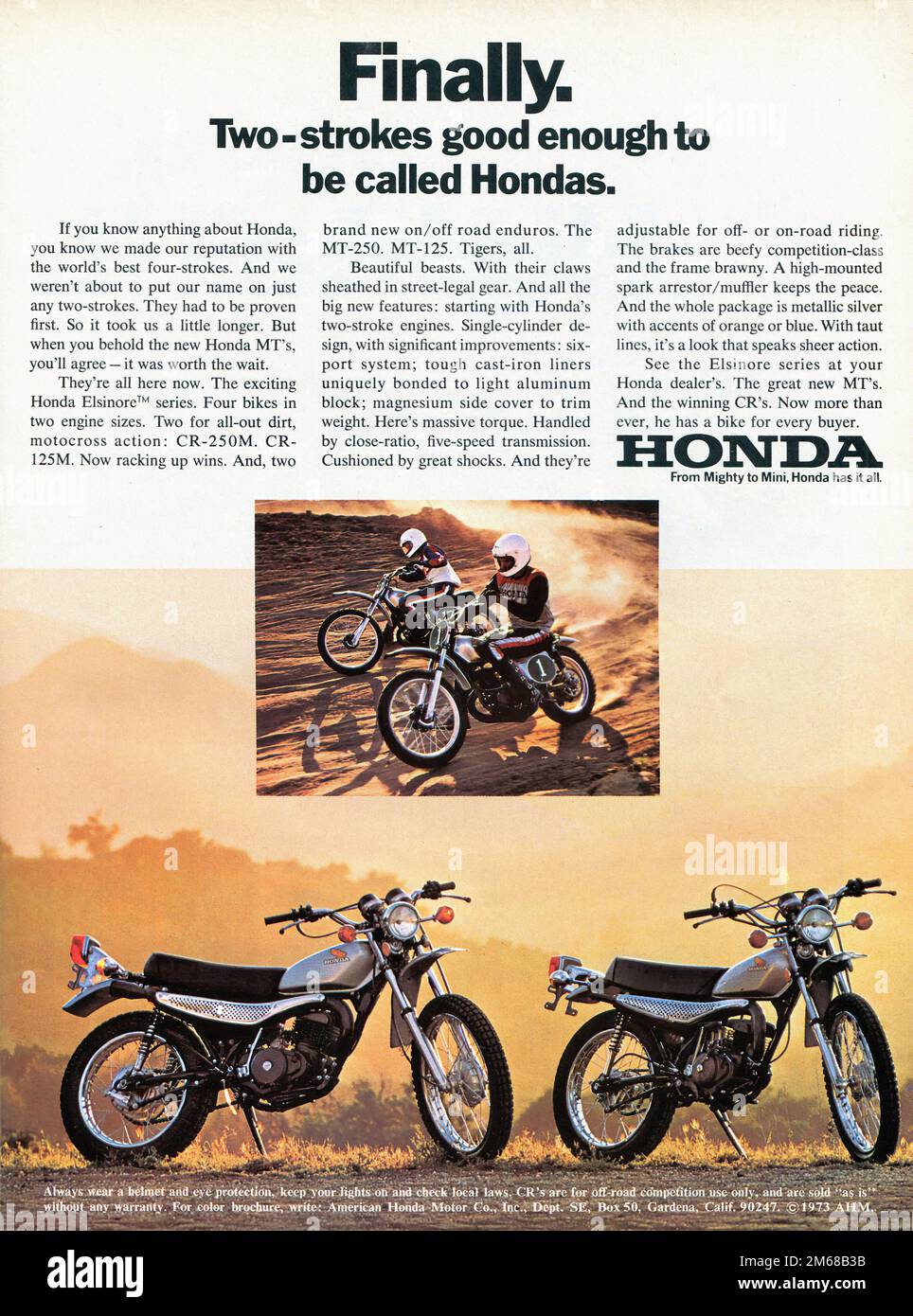 1973 Honda MT-250 MT-125 Motorcycle Vintage Advertising - Hot Rod ...