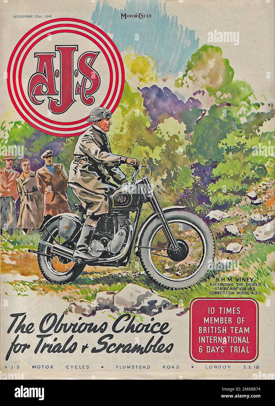 AJS - Vintage Motorcycle Advertising Stock Photo - Alamy