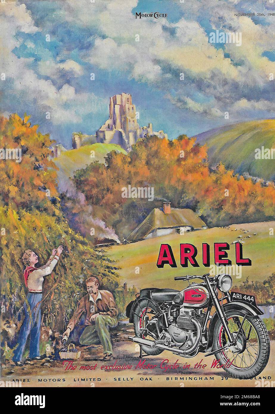 Ariel - Vintage Motorcycle Advertising Stock Photo - Alamy