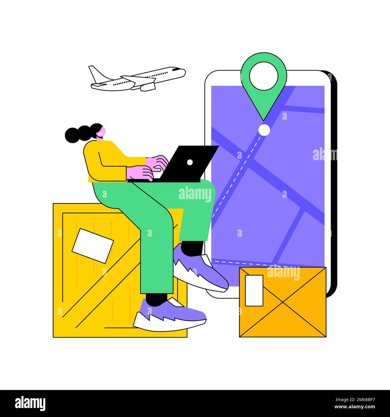 Post service tracking abstract concept vector illustration. Parcel ...
