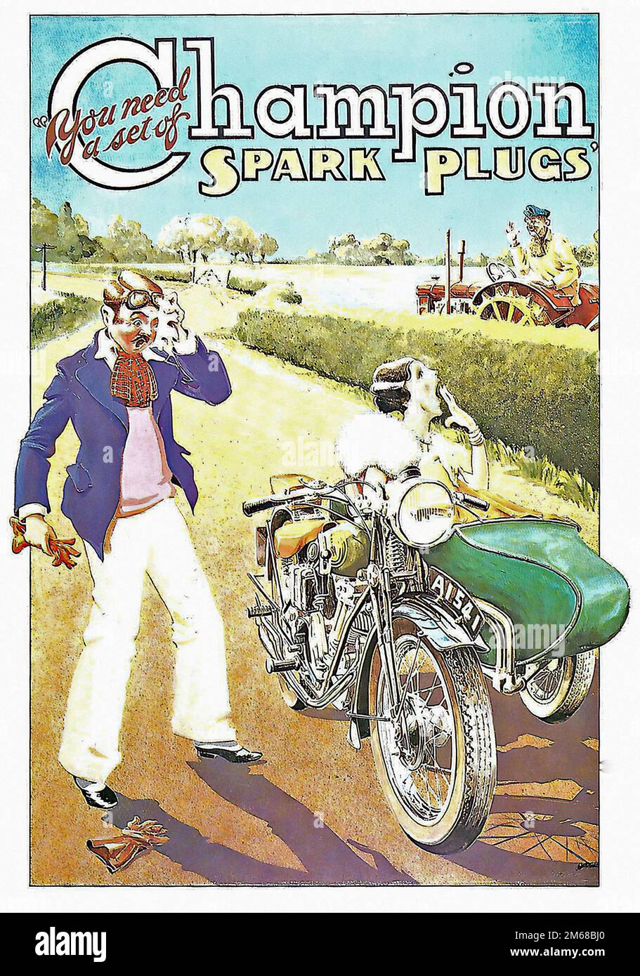 Champion - Vintage Motorcycle Advertising Stock Photo - Alamy