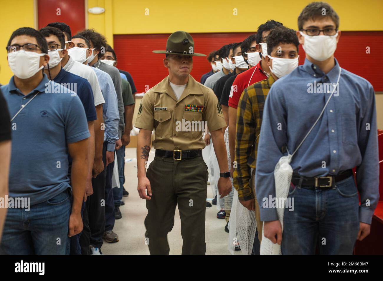 U.S. Marine Corps Sgt. Gabriel Charriez, a senior drill instructor with ...