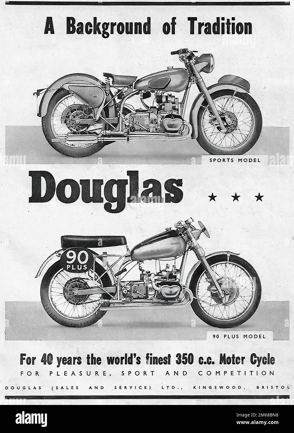 Douglas - Vintage Motorcycle Advertising Stock Photo - Alamy