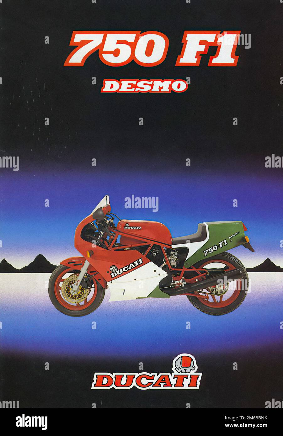 Ducati 750 F1 Desmo...no date. - Vintage Motorcycle Advertising Stock ...