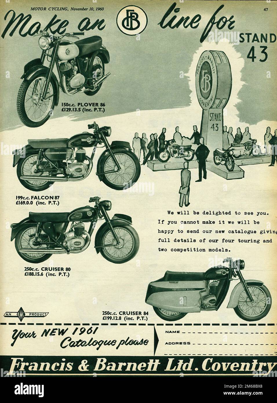FRANCIS-BARNETT motorcycles range 1960 - Vintage Motorcycle Advertising ...