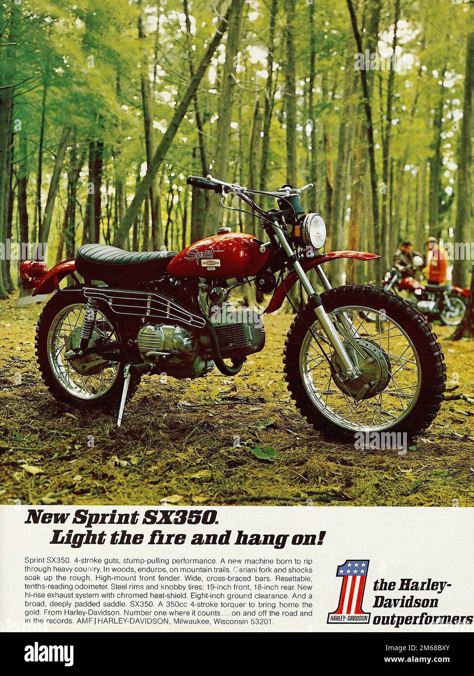 HARLEY-DAVIDSON - Vintage Motorcycle Advertising Stock Photo - Alamy