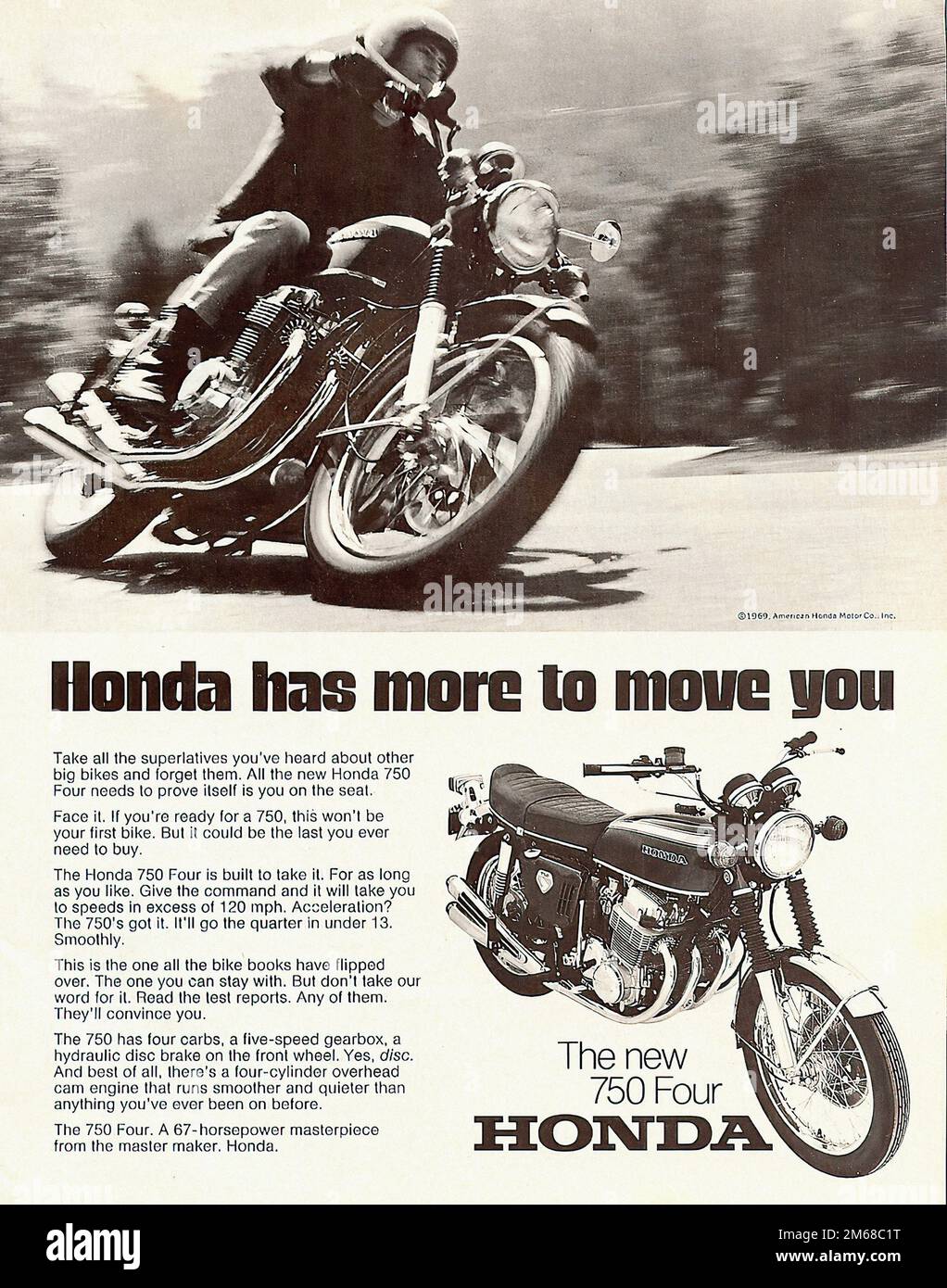 HONDA CB 750 Four - Vintage Motorcycle Advertising Stock Photo - Alamy