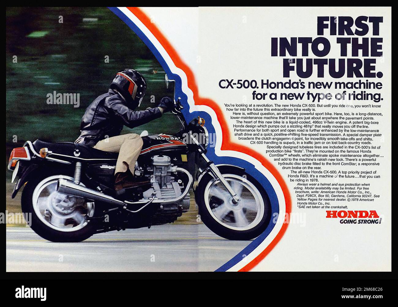 Honda CX 500 - Vintage Motorcycle Advertising Stock Photo - Alamy