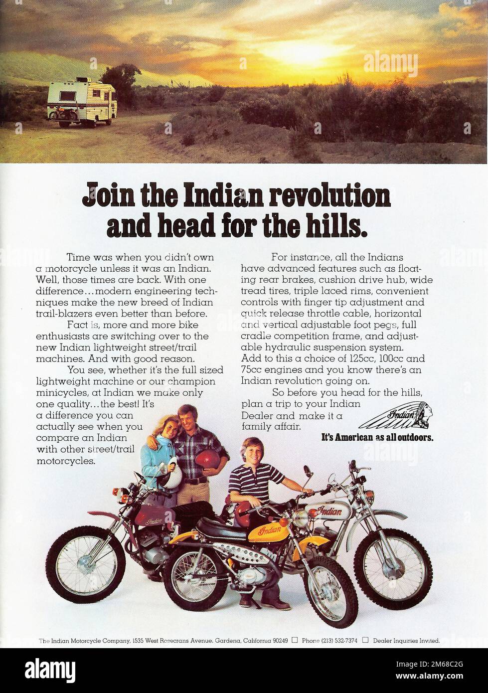 INDIAN Moto - Vintage Motorcycle Advertising Stock Photo - Alamy