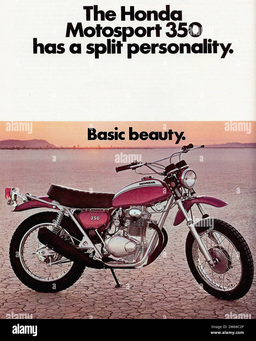 HONDA Motorsport 350 - Vintage Motorcycle Advertising Stock Photo - Alamy