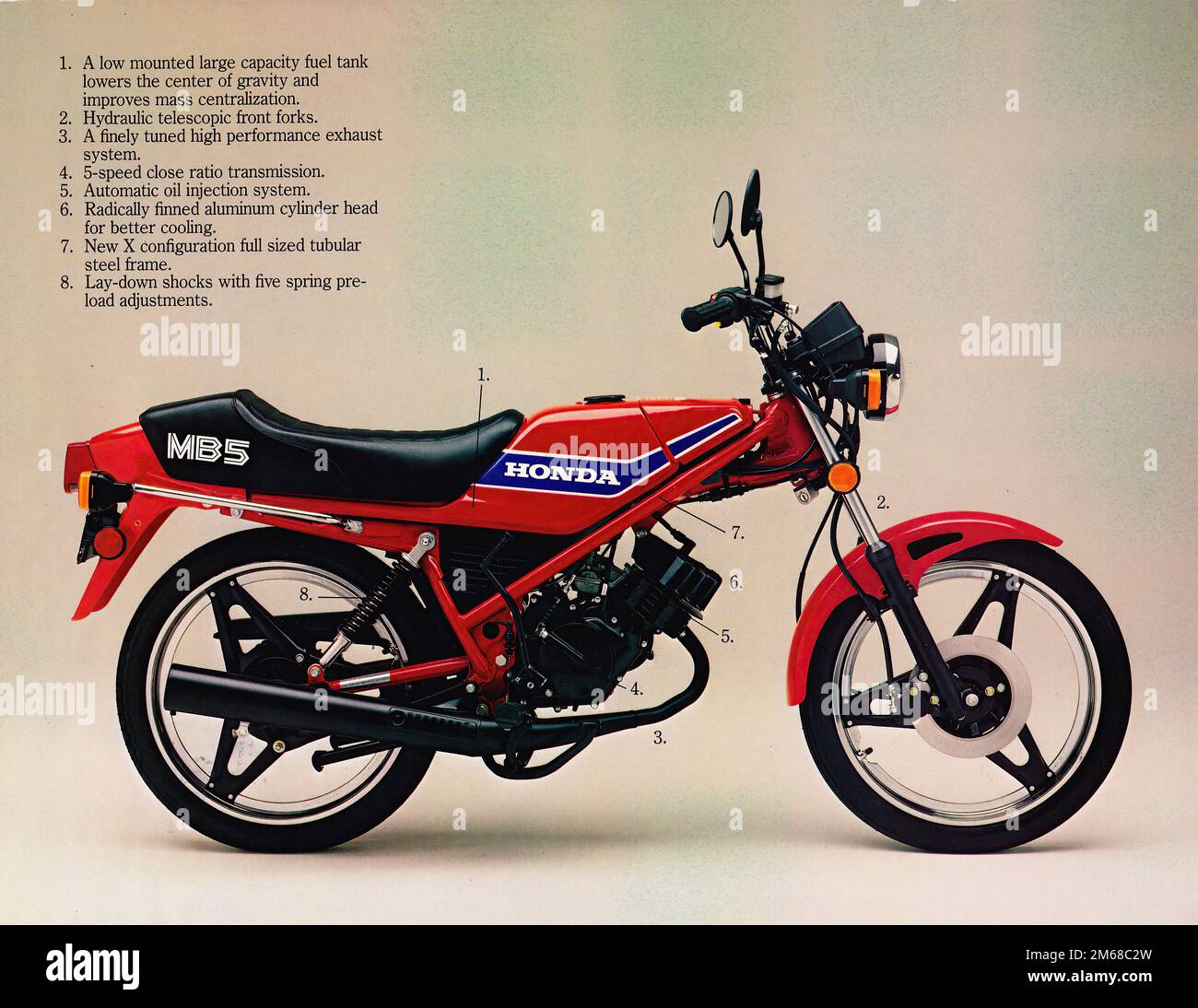 Honda MB-5 - Vintage Motorcycle Advertising Stock Photo - Alamy