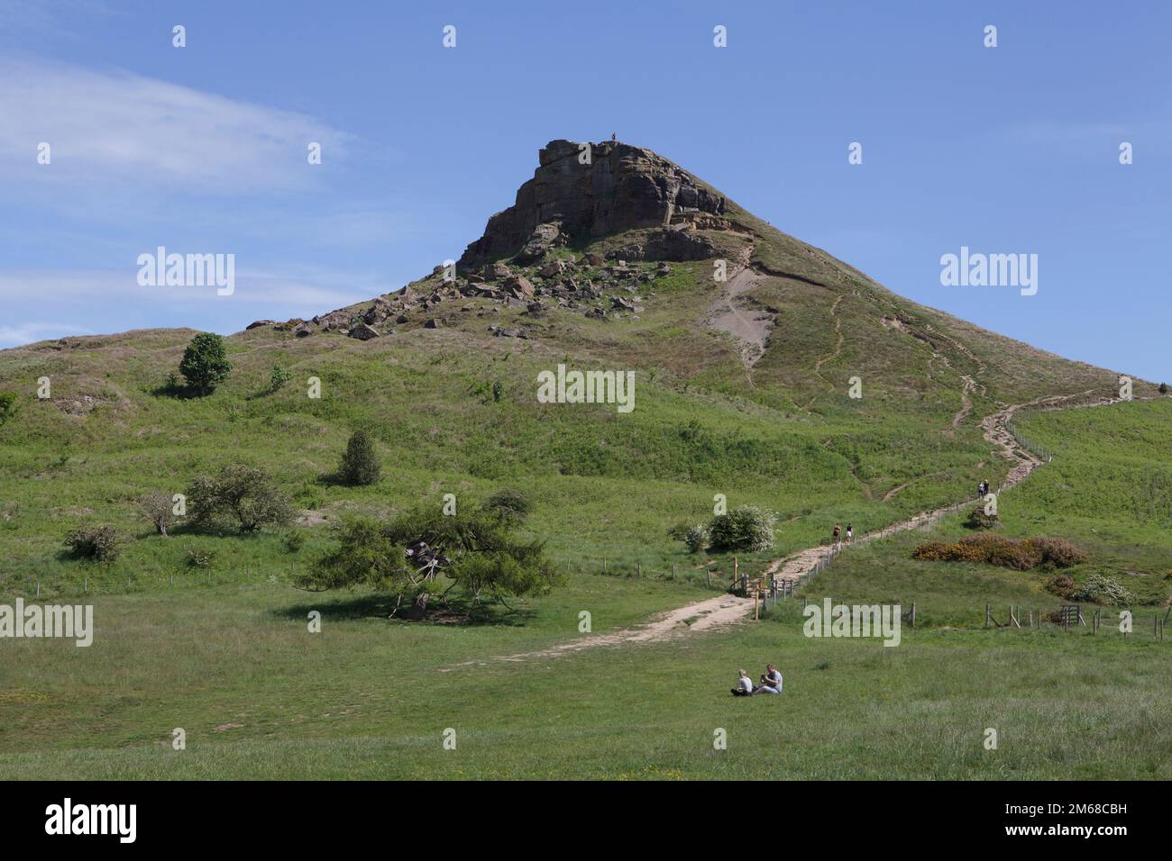 A path to the summit of Roseberry Topping, a hill in the North York ...