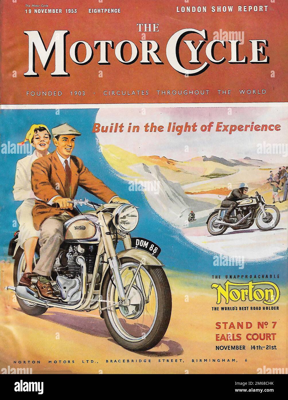Norton - Vintage Motorcycle Advertising - The Motorcycle Magazine Stock Photo - Alamy