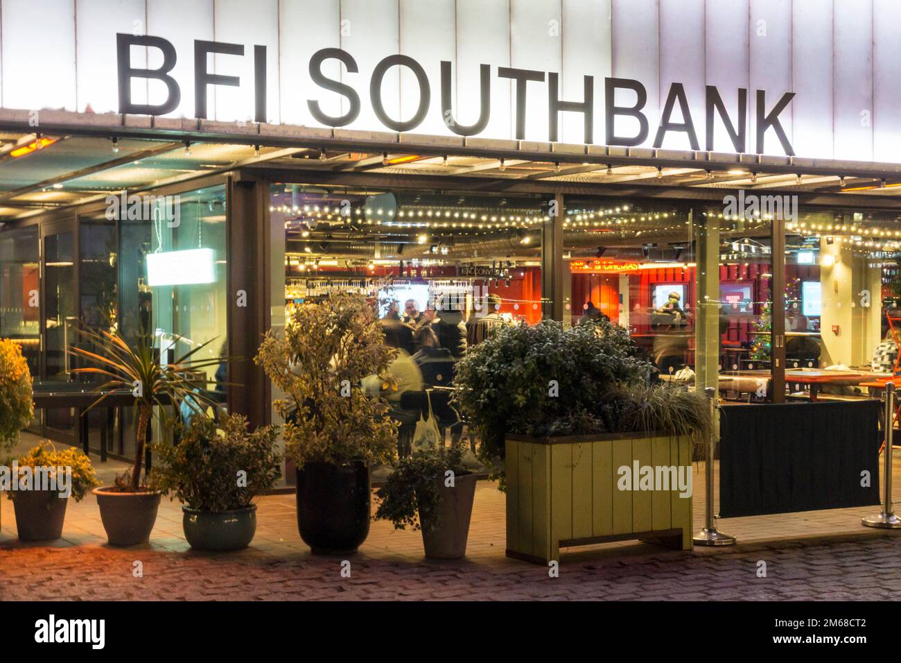 The BFI Southbank beneath Waterloo Bridge in London Stock Photo - Alamy