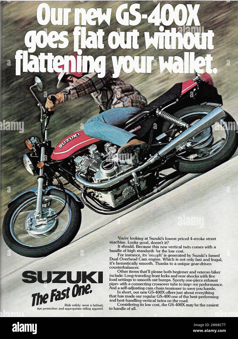 Suzuki GS-400X - Vintage Motorcycle Advertising Stock Photo - Alamy