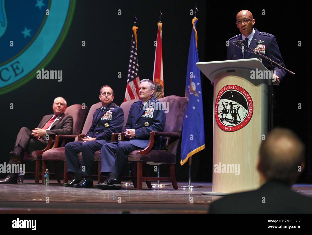 Chief of Staff of the Air Force Gen. CQ Brown, Jr., speaks during the ...