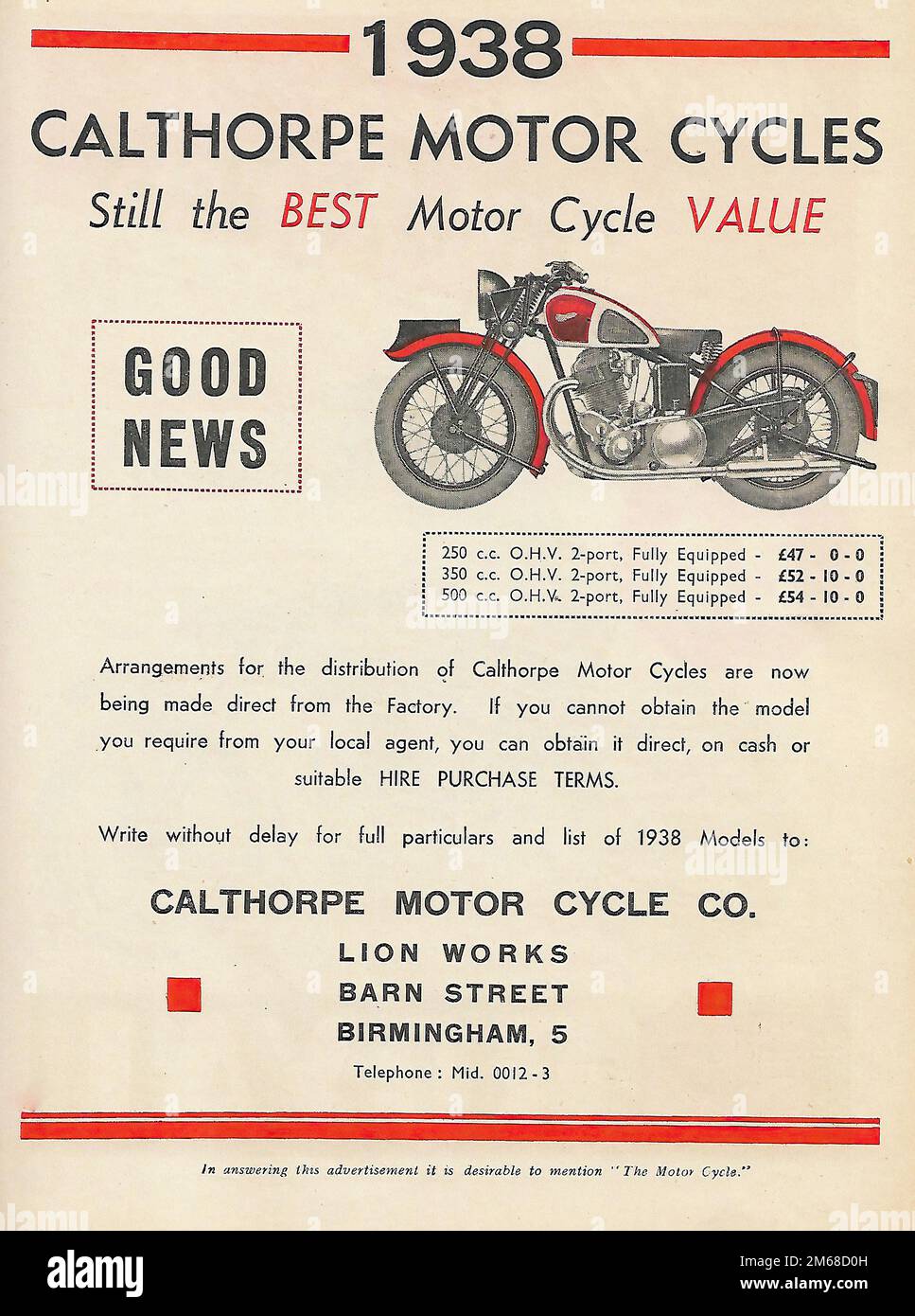 The final throw of the dice - Vintage Motorcycle Advertising Stock ...