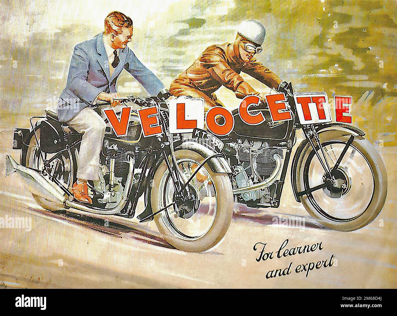 Velocette - Vintage Motorcycle Advertising Stock Photo - Alamy