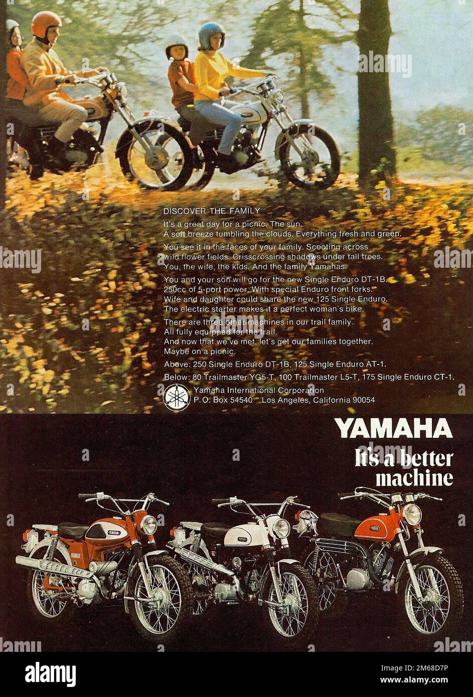 YAMAHA Enduro & Trail - Vintage Motorcycle Advertising Stock Photo - Alamy
