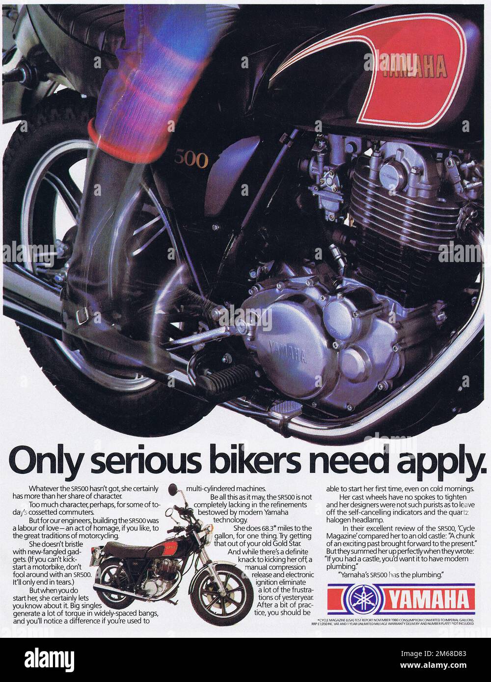 Yamaha 1981 - Vintage Motorcycle Advertising Stock Photo - Alamy