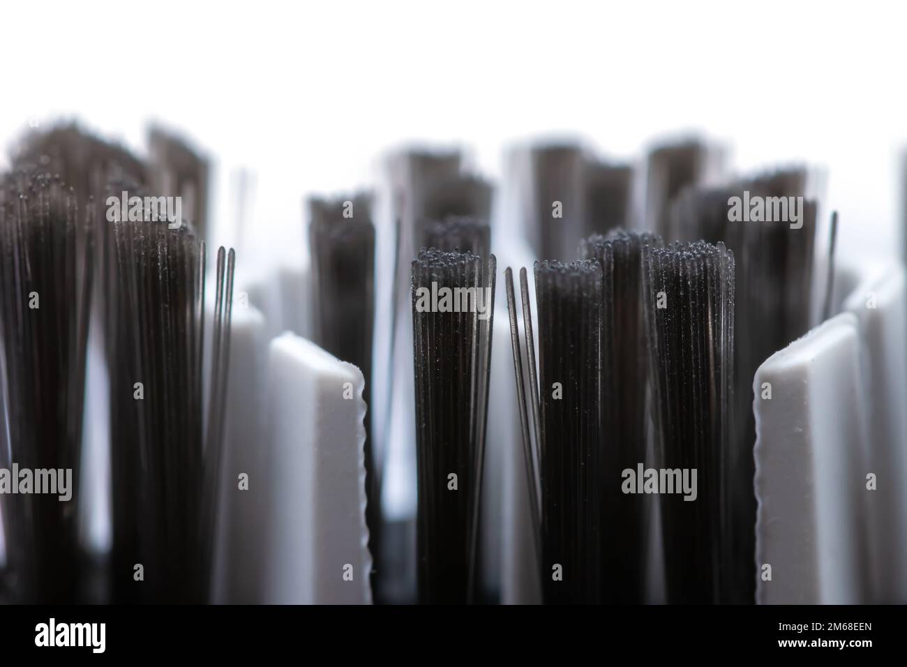 Macro photo of toothbrush isolated on white background Stock Photo - Alamy
