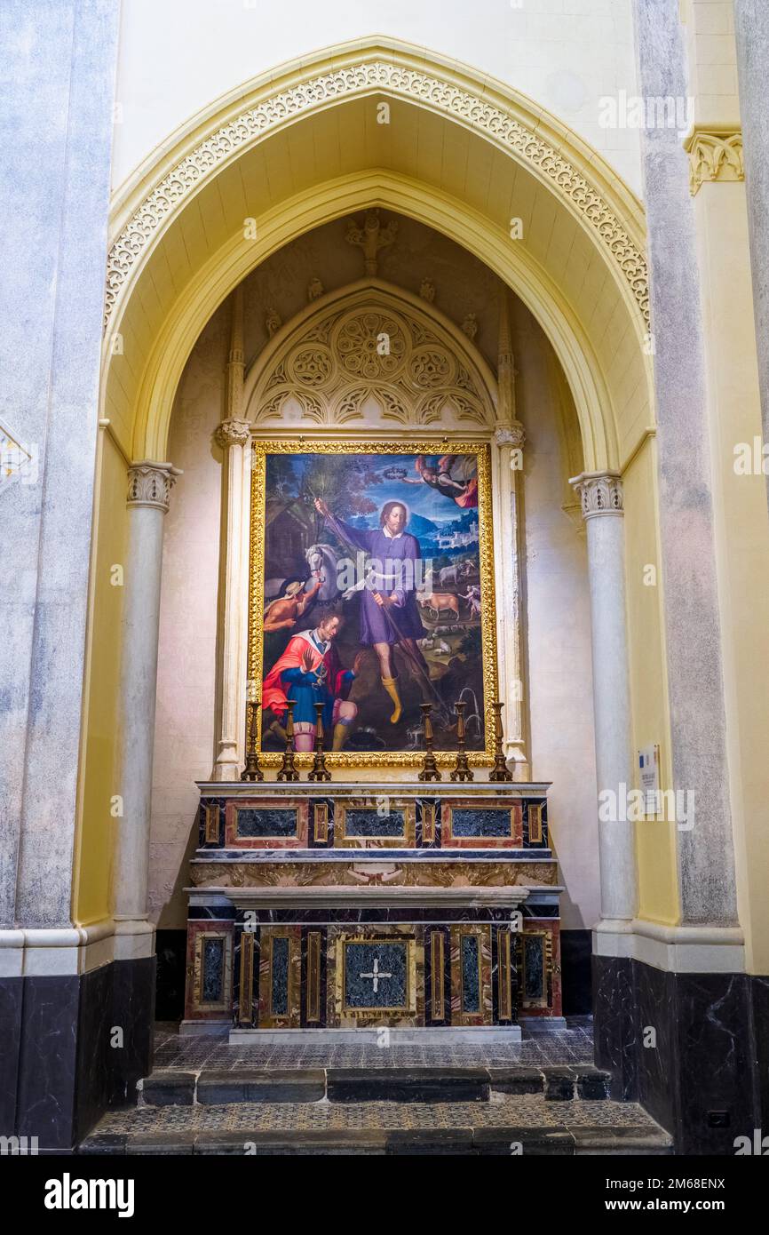 Chapel with the painting of San Isidoro Agricola(1622) by Orazio ...