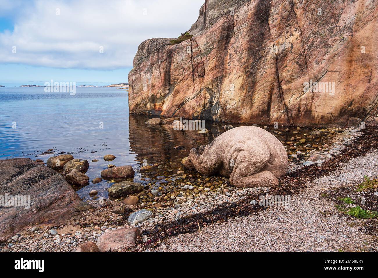 Rocks On The Archipelago Island Of Kapelløya In Norway Stock Photo - Alamy