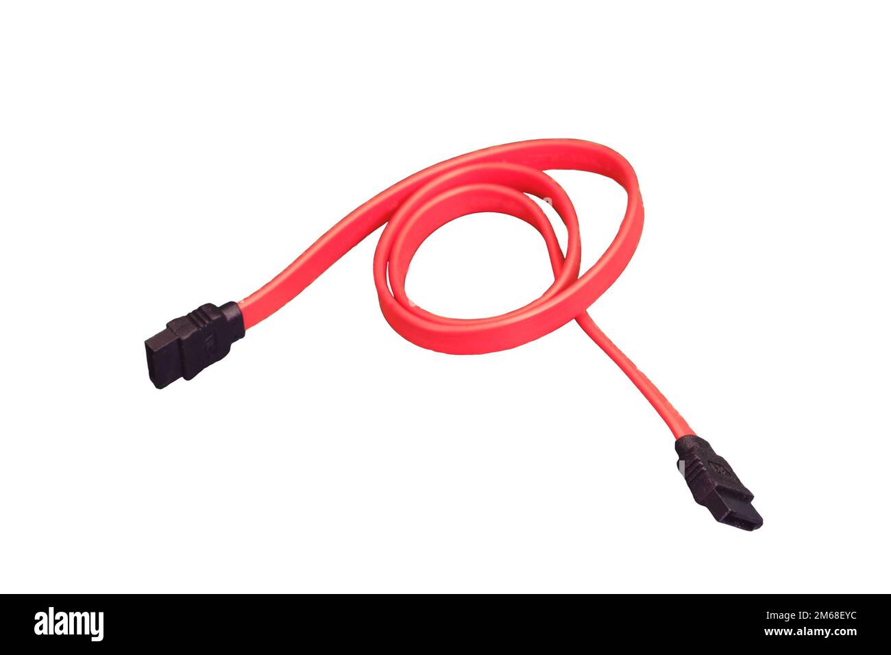 Sata cable wire, isolated on a white background Stock Photo - Alamy