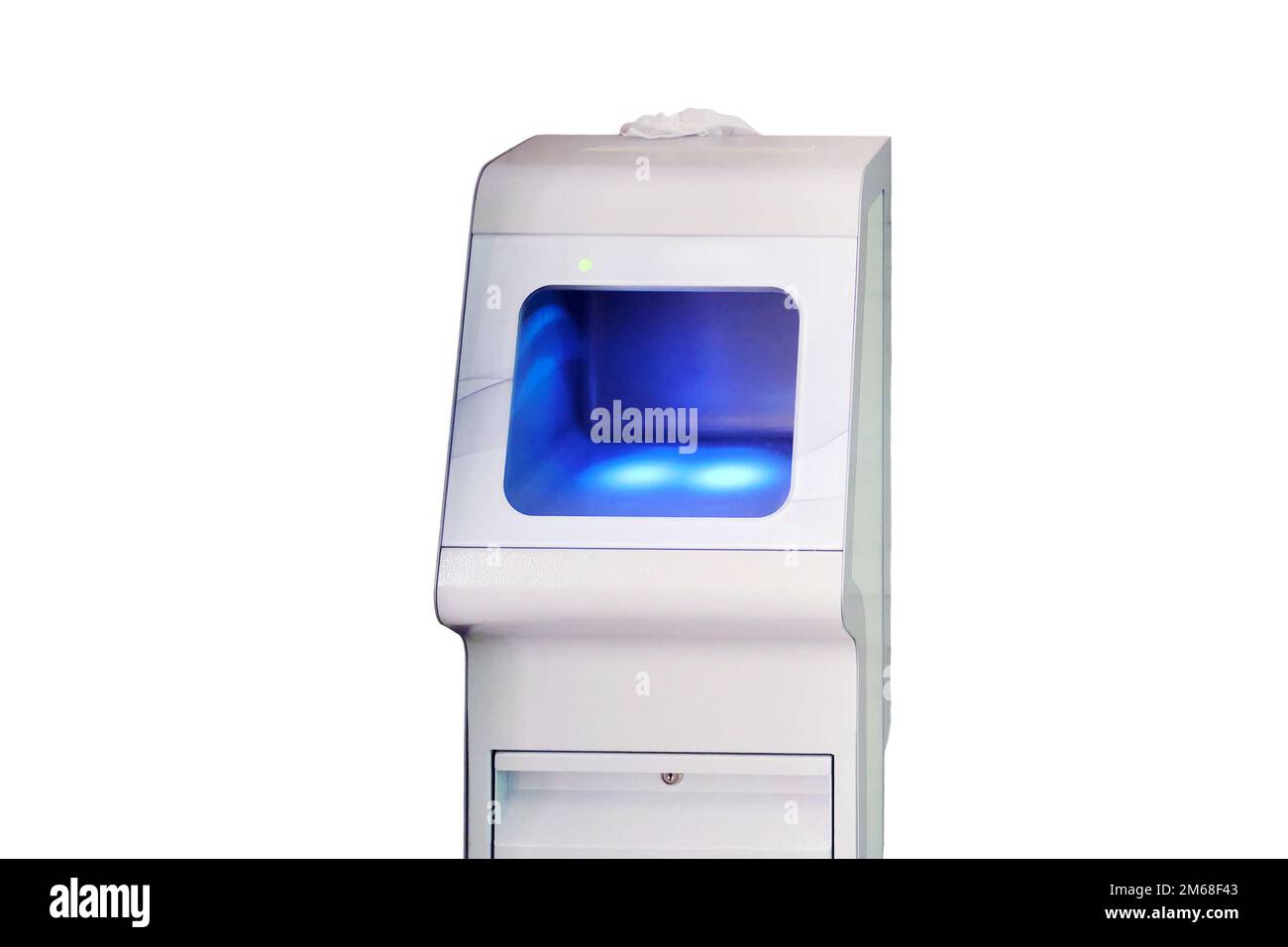 Device hand sanitizer with UV light in the public transport subway ...