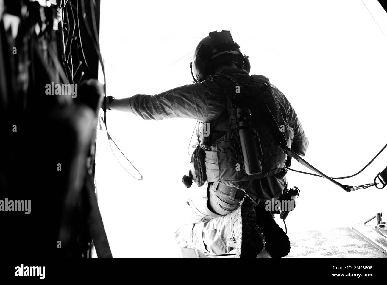 A U.S. Air Force Airman assigned to the 8th Special Operations Squadron ...