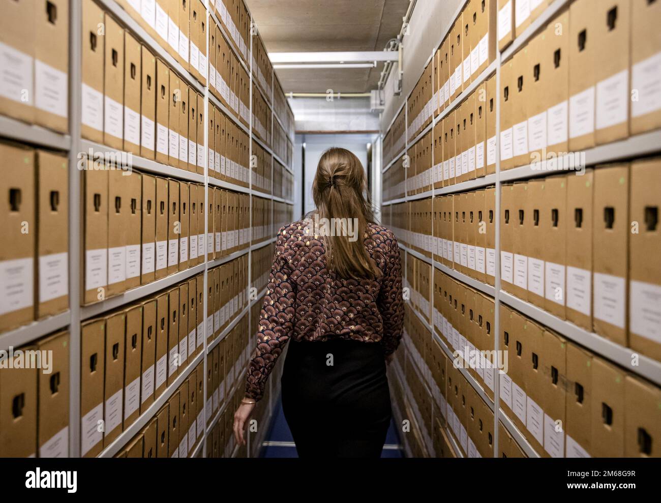 THE HAGUE - An employee at the National Archives during the annual Open Access Day. Many archive ...