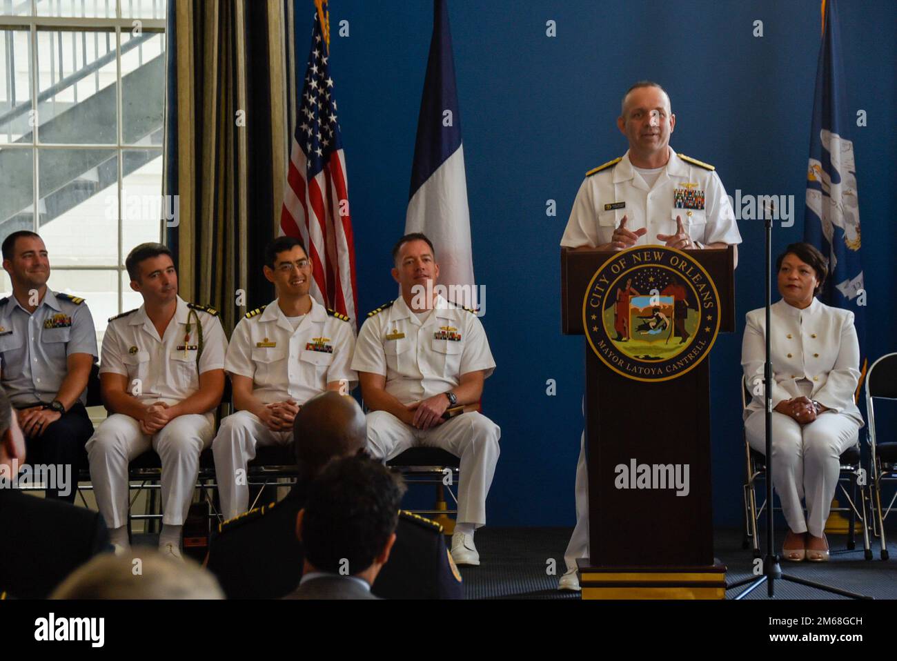 220419-N-LX838-1071 NEW ORLEANS (April 19, 2022) Rear Adm. John Menoni ...
