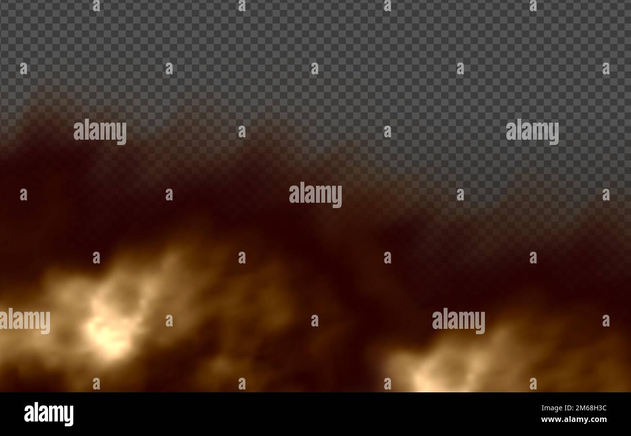 Realistic vector isolated on transparent background. Dust cloud with ...