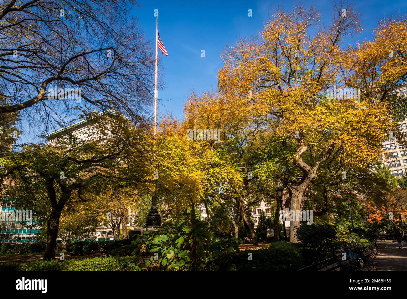 Union Square, a historic pedestrian plaza and park at the intersection ...