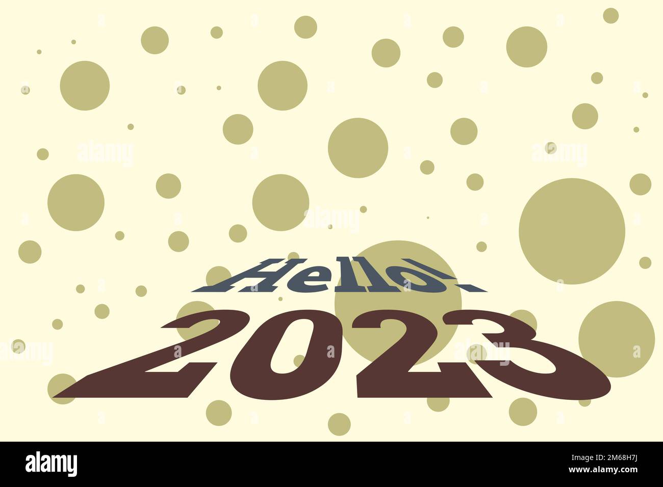 Hello 2023 - handwritten quote. Modern calligraphy illustration Stock ...