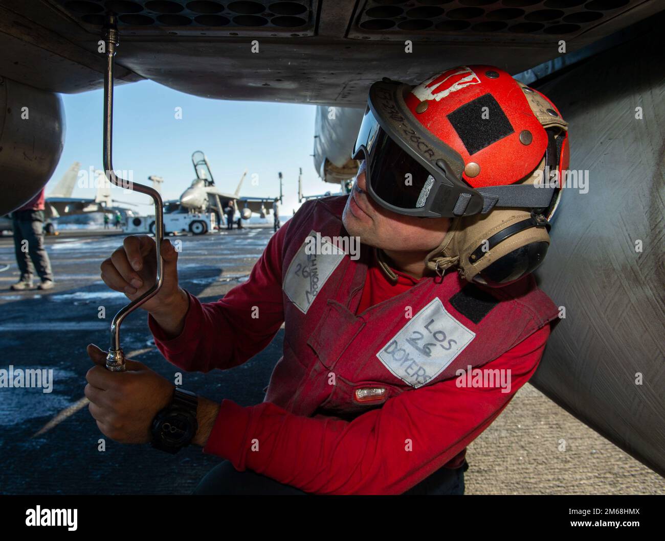 220419-N-GP384-1016 IONIAN SEA (April. 19, 2022) Aviation Ordnanceman ...