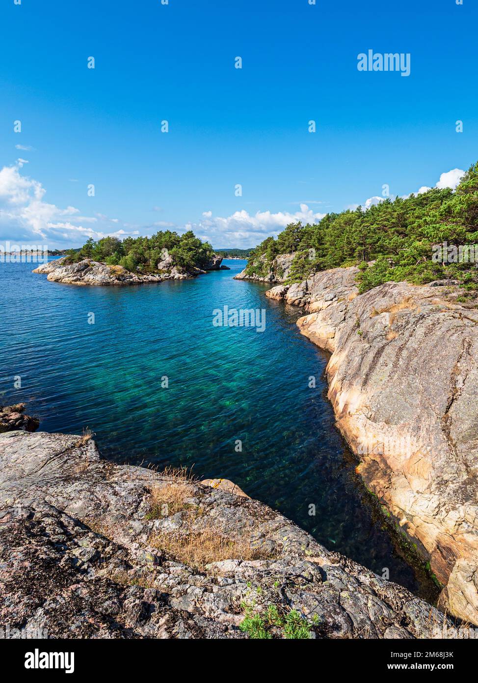 Landscape On The Riveneset Peninsula In Norway Stock Photo - Alamy