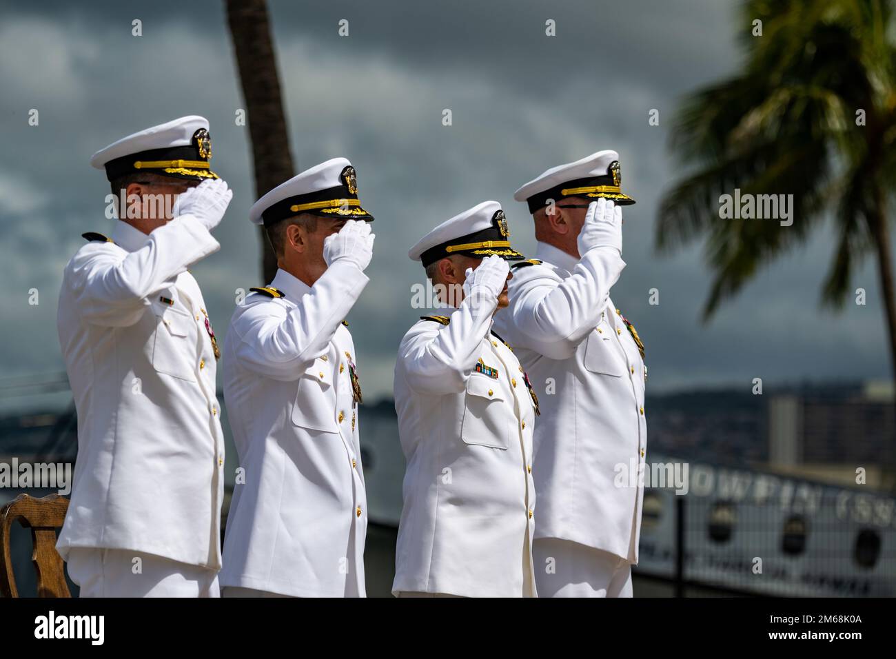220419-N-KB401-1365 PEARL HARBOR April 19, 2022 — Cmdr. Steve Stougard, chaplain, Submarine ...