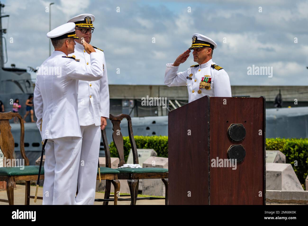 220419-N-KB401-1628 PEARL HARBOR April 19, 2022 — Cmdr. Douglas Pratt ...