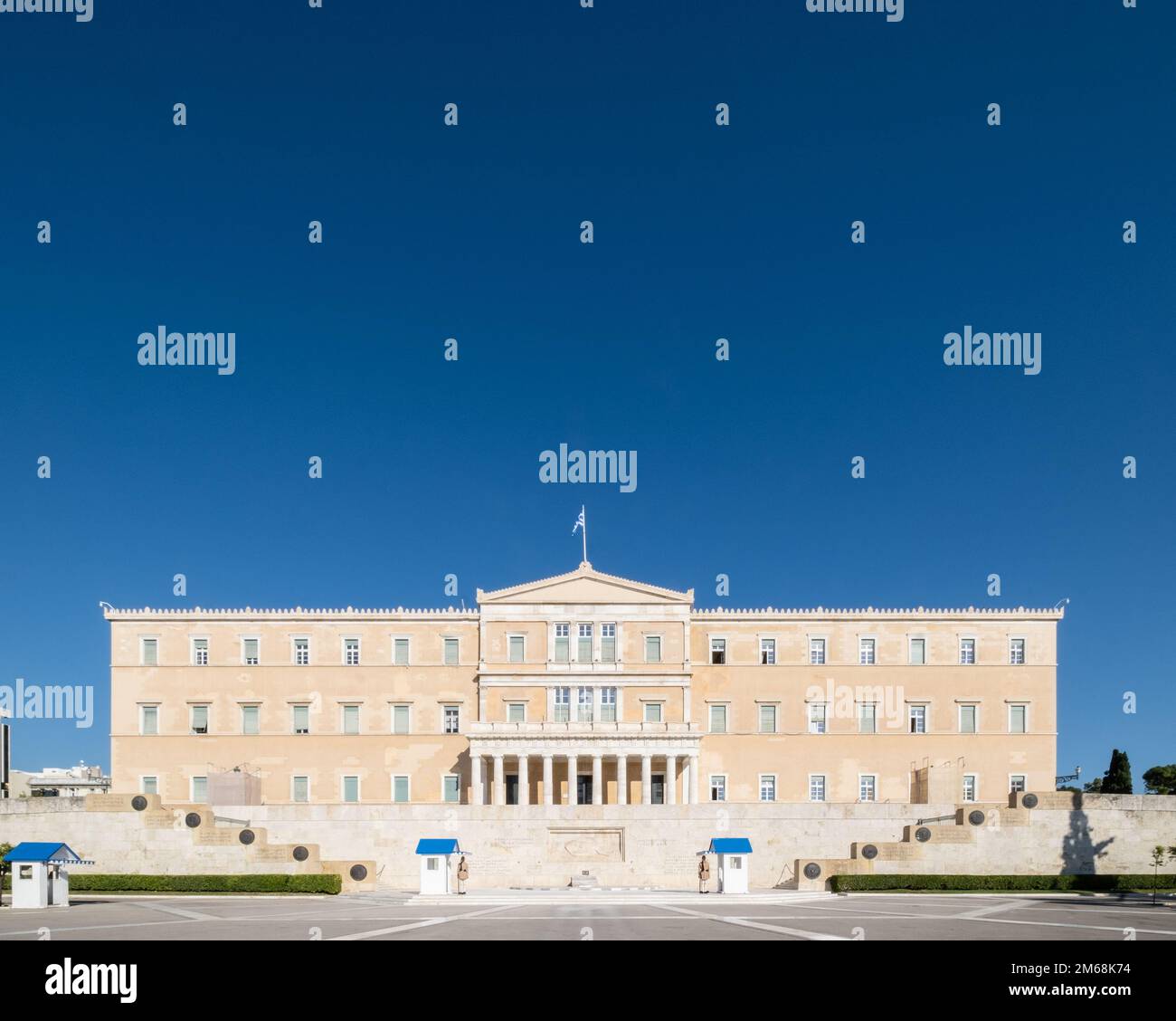 Hellenic Parliament, Athens, Greece, photographed on a bright sunny day ...