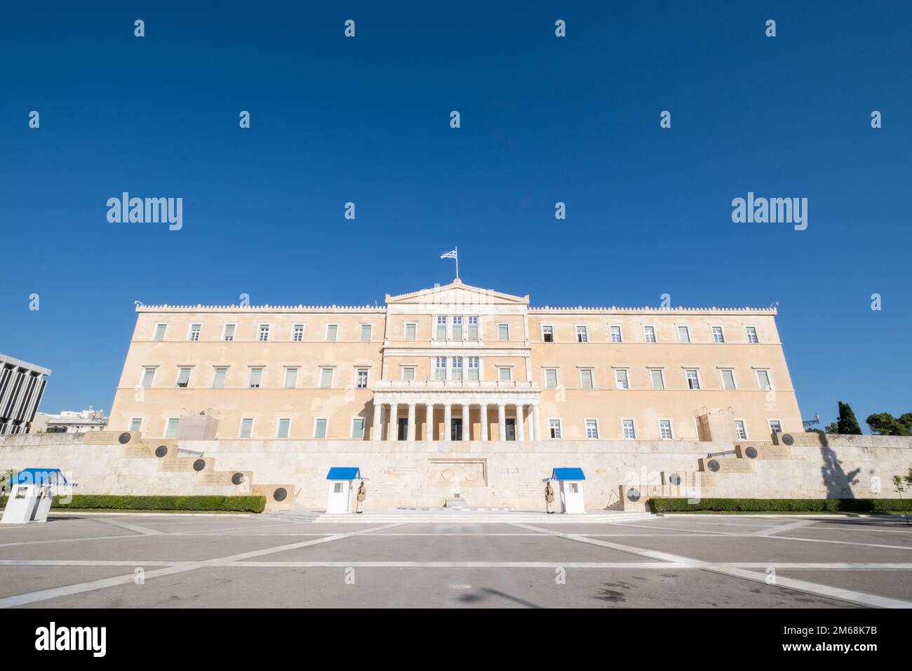 Hellenic Parliament, Athens, Greece, photographed on a bright sunny day ...