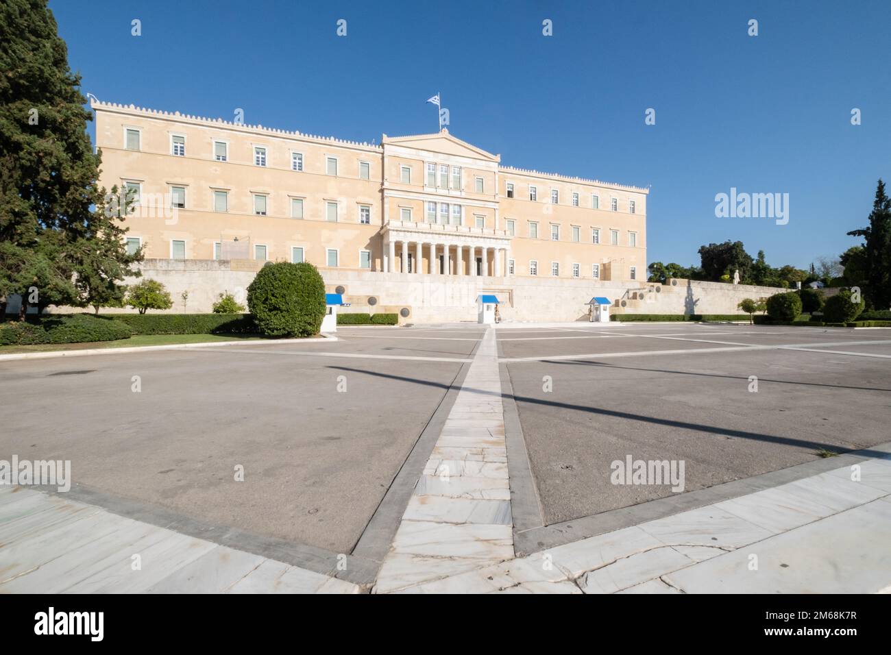 Hellenic Parliament, Athens, Greece, photographed on a bright sunny day ...